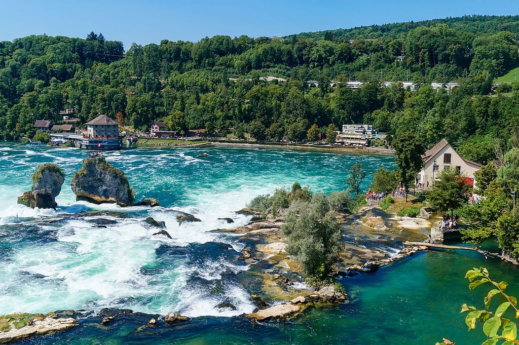 Castle Laufen and the Rheinfall Waterfall in Switzerland | Macrodyl